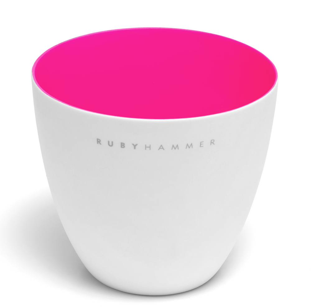 RUBY HAMMER PORCELAIN BRUSH HOLDER (sml / lrg)